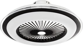 Stropní LED svítidlo Zephyr, 1x LED 48w, 3000-6000k, b, s ventilátorem a ovladačem