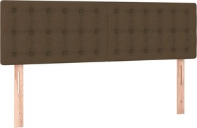 Box spring postel s matrací tmavě hnědá 140x200 cm textil 3140940