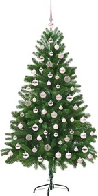Vánoční stromeček s 300 LED diodami s stojanem Zelená 180 cm PE 3396333
