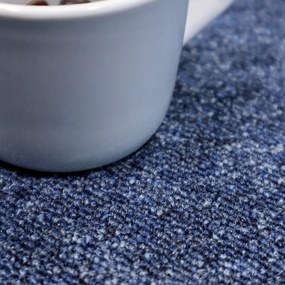 Condor Carpets, Metrážový koberec Classica 582, zátěžový, na míru, šíře 4m,5m, modrá, ab (mřížka), chodba / předsíň