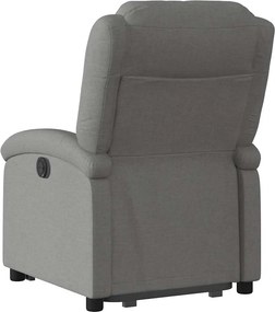 Zvedací polohovací křeslo tmavě šedé textil 3204165