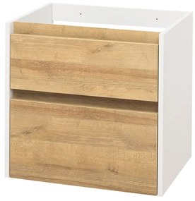 Mereo Mereo, Opto, koupelnová skříňka 61 cm, bílá, dub, bílá/dub, černá, CN930S