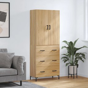 Skříň highboard dub sonoma 69,5 x 34 x 180 cm kompozitní dřevo