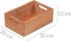 Úložný box s úchyty, bukové dřevo, Kesper - 30 x 20 x 13 cm