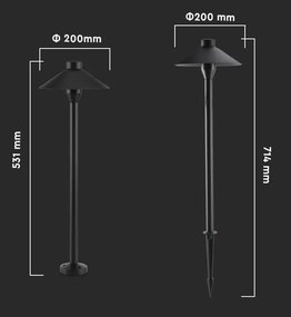 LED Solution Černé zahradní LED svítidlo zapichovací 7W IP65 53cm 20317