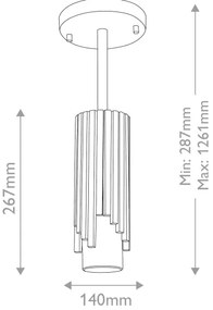 Elstead MARVELE-MP-AB-OPAL - Lustr na tyči MARVELE 1xE14/40W/230V zlatá