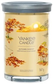 Aromatická svíčka, Yankee Candle Signature Tumbler Autumn Sunset, hoření až 100 hod