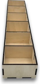 usporadejto.cz Organizér do šuplíku s přepážkami, vložka do zásuvky, dřevěný VASKY, 45,5 x 10 x 6 cm