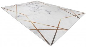 Dywany Łuszczów, Kusový koberec ANDRE Marble 1220, 80x150, bílá, chodba / předsíň