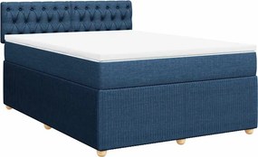 Box spring postel s matrací modrá 160x200 cm textil 3287520