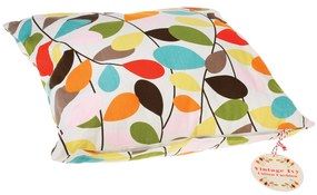 Rex London Dekorativní bavlněný polštář se vzorem barevných listů břečťanu 40x40