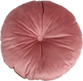 Růžový polštář se sametovým potahem House Nordic Luso, ø 45 cm