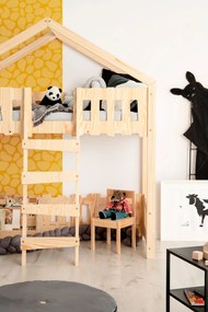 Adeko Vyvýšená dětská postel ZIPPO PA Velikost postele: 190x90 cm Barva: dekor přírodní dřevo přírodní