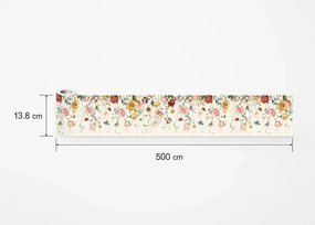 Samolepící bordura na zeď Akvarelové Květy | 5 m x 13.8 cm | DWB8479