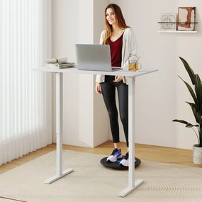 Costway Výškově nastavitelný stůl s hákem Elektrický stojící – 120 × 60 cm