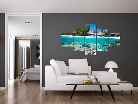 Obraz pláže na tropickém ostrově (125x70 cm)