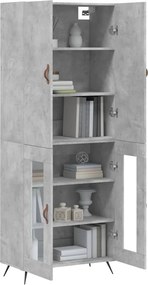 Skříň highboard betonově šedá 69,5x34x180 cm kompozitní dřevo 3195711