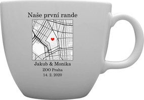 Personalizovaný MEGA XXL keramický hrnek 1000 ml s mapou