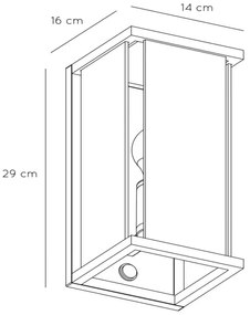 Lucide 27883/11/30 - Venkovní nástěnné svítidlo CLAIRE 1xE27/15W/230V IP54