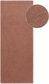 Ručně tkaný vlněný běhoun v terakotové barvě 80x300 cm Calmio – Hanse Home