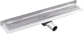 Gelco Manus - Sprchový odtokový žlab 85 cm, s roštem Onda, ke zdi, nerez GMO24