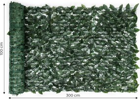 Umělá zahradní zástěna GREENY 300x100 cm zelená