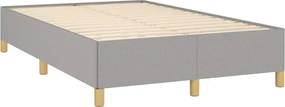 Box spring postel s matrací a LED světle šedá 120x190 cm textil 3270253