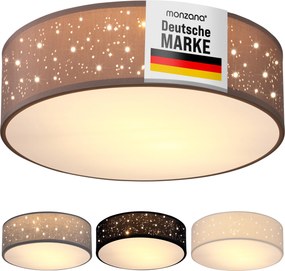 Monzana Stropní svítidlo Ø 30 cm taupe s efektem hvězdné oblohy
