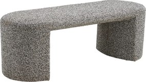 Šedá lavice z textilie bouclé Westport – House Nordic