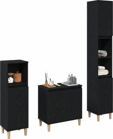 Sada koupelnového nábytku 3 ks Černý dub 30 x 30 x 180 cm 3333088