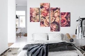 Vícedílný obraz Jemné Barevné 3D Květiny Nedostatek Nedostatek Plátno Canvas 240x150