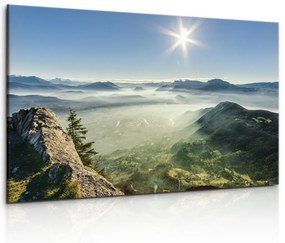 Malvis ® Obraz panorama slunečních Alp II Velikost (šířka x výška): 150x100 cm