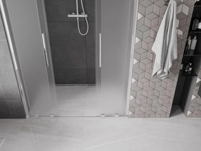 Mexen Velar Duo, posuvné sprchové dveře do otvoru 150 cm, 8mm sklo námraza, chromová, 871-150-000-32-01