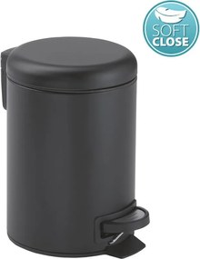 Gedy, POTTY Odpadkový koš 5l, Soft Close, černá matná, 330914