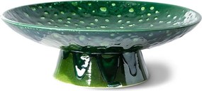 Zelená keramická mísa na noze The Emeralds - Ø 30*10cm