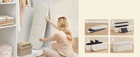 Taburet s úložným prostorem Pekys 110 L samet krémový