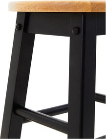 Černá/v přírodní barvě barová stolička z kaučukového dřeva (výška sedáku 74 cm) Chester – Premier Housewares
