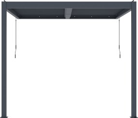 Bioklimatická pergola G21 Trenton Premium 3x3 m, antracitová hliníková