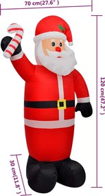 vidaXL Nafukovací Santa Claus 120 cm [242359]