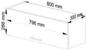 Horní kuchyňská skříňka OLIWIA W80 G1 bílá