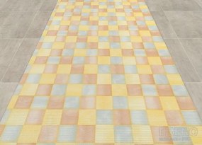 Breno Koupelnová pěnová předložka SOFTY-TEX 79842 pastelové dlaždice, šíře 65 cm, Vícebarevné
