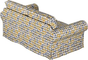 Potah na pohovku IKEA  Ektorp 2-místná, nerozkládací barva modrá látka pletený vzor, vzorované