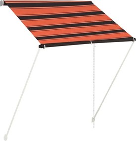 Zatahovací markýza 150 x 150 cm oranžovo-hnědá 145894