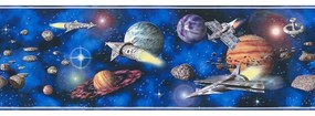 Dětská samolepicí bordura Vesmír, planety 896216 / tapetové bordury na zeď 8962-16 (0,17 x 5 m) A.S.Création