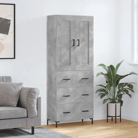 Skříň highboard betonově šedá 69,5x34x180 cm kompozitní dřevo 3199749