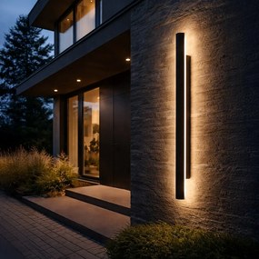 Exteriérové ​​nástěnné LED svítidlo Wow, 1x LED 20w, 3CCT, černá, (120 cm)