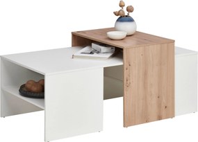 XXXLutz KONFERENČNÍ STOLEK, bílá, dub artisan, kompozitní dřevo, 115/70/50 cm Hom`in - Konferenční stolky - 002737044117