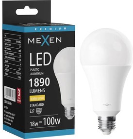 Mexen Nova, LED žárovka E27, A70, 18W, teplá - 3000K, 1890 lm - L100-E27-1830-01