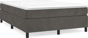 Box spring postel s matrací tmavě šedá 140x200 cm samet 3144682