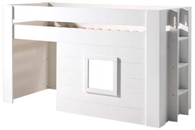 Dětská postel s domečkem hanno 90 x 200 cm bílá MUZZA